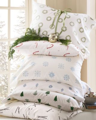 Mini-Print Flannel Duvet Cover | Garnet Hill