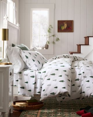 Mini-Print Flannel Duvet Cover | Garnet Hill
