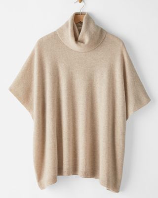 Cashmere Turtleneck Sweater Cape | Garnet Hill