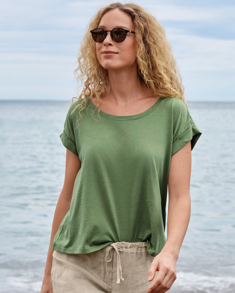 Weekender Cropped Boxy Tee | Garnet Hill Weekender Cropped Boxy Tee | Garnet Hill