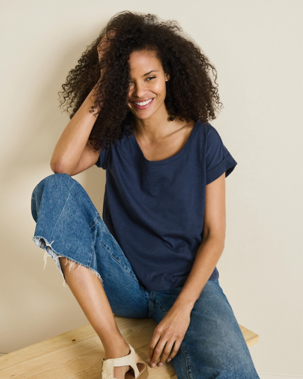 Weekender Cropped Boxy Tee | Garnet Hill Weekender Cropped Boxy Tee | Garnet Hill