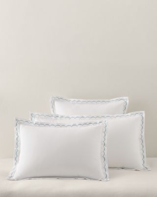 Signature Scallop Embroidered Percale Sham | Garnet Hill