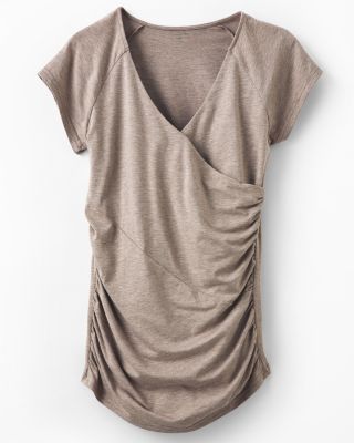 Ruched Surplice Tee | Garnet Hill