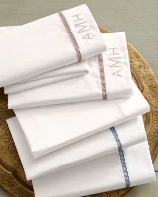 Embroidered Wrinkle-Resistant Sateen Sheets | Garnet Hill