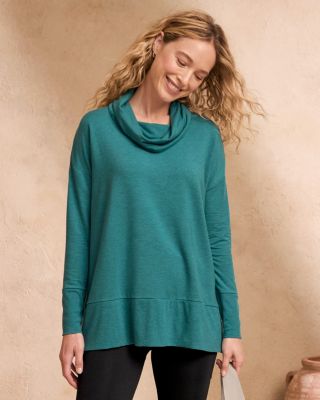 Cowl-Neck Knit Tunic | Garnet Hill