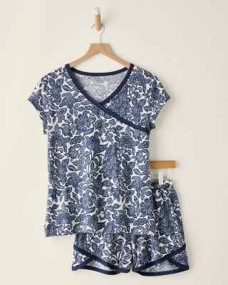 Garnet Hill Asian Wrap Pajamas