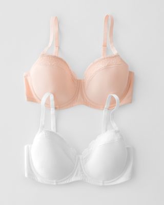 Hanro Cotton Lace Padded Underwire Bra | Garnet Hill