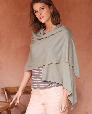 Lightweight Organic-Linen Wrap | Garnet Hill