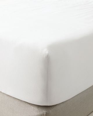 Relaxed-Linen Unembellished Fitted Sheet | Garnet Hill