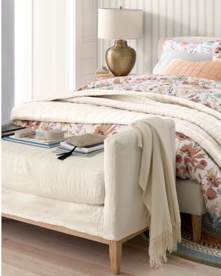 Reverie Slipcovered Bench | Garnet Hill