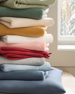 Cozy Solid Organic-Cotton Flannel Sheets | Garnet Hill