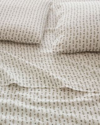 Artful Pattern Relaxed-Linen Sheets | Garnet Hill