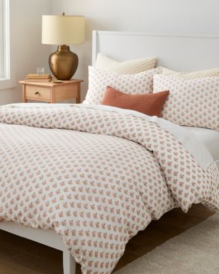 Artful Pattern Relaxed-Linen Duvet Cover | Garnet Hill