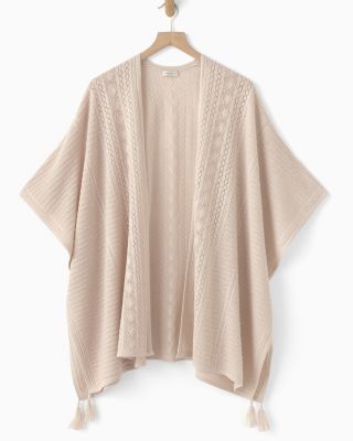 Tassel-Detail Open-Front Cardigan | Garnet Hill