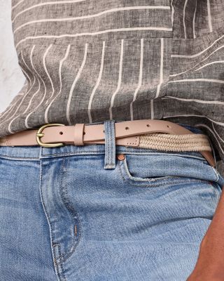 Sadie Woven Linen Belt | Garnet Hill