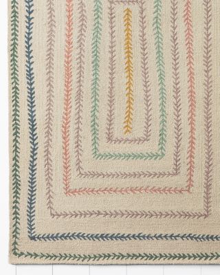 Hable Cross-Vine Hooked Wool Rug | Garnet Hill