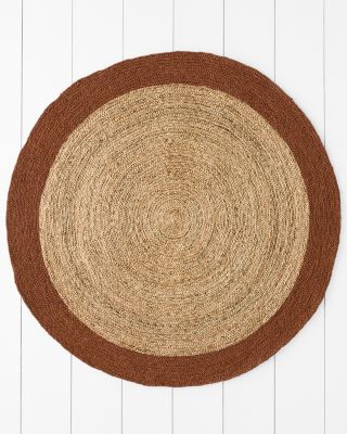 Striped Jute Round Rug | Garnet Hill