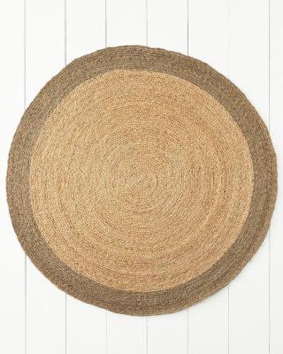 Striped Jute Round Rug | Garnet Hill