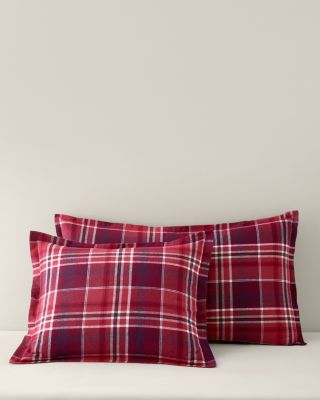 Plaid Cozy Organic-Cotton Flannel Sham | Garnet Hill
