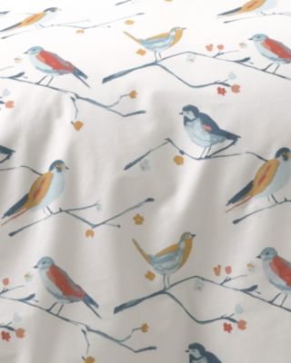 Bluebird Organic-Cotton Percale Duvet Cover | Garnet Hill