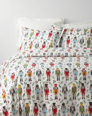 Nostalgic Nutcracker Organic-Cotton Flannel Bedding | Garnet Hill