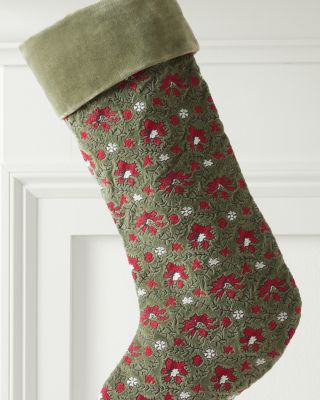 Velvet Embroidered Stocking Collection | Garnet Hill