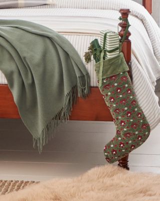 Velvet Embroidered Stocking Collection | Garnet Hill