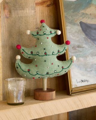 Classic Whimsical Felted Trees - Set of 3 | Garnet Hill