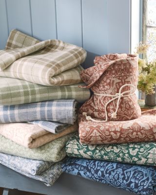Patterned German Organic-Cotton Fleece Blanket or Throw | Garnet Hill