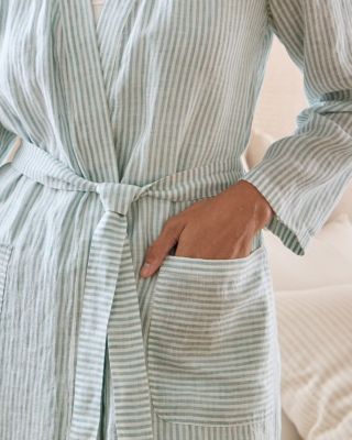 Washed-Linen Robe | Garnet Hill