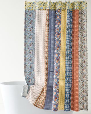 Lakehaven Patchwork Shower Curtain | Garnet Hill