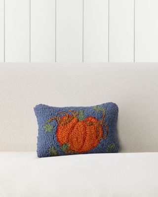 Cinderella Pumpkin Hooked Wool Pillow | Garnet Hill