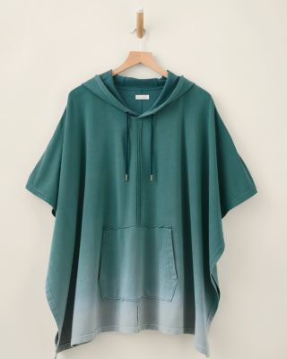 French Terry Hooded Poncho | Garnet Hill