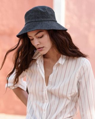 Beachside Linen Bucket Hat | Garnet Hill