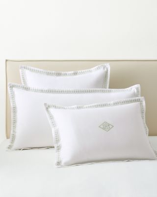Signature Wisteria Embroidered Percale Sham | Garnet Hill