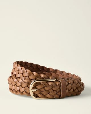 Ana Woven Leather Belt | Garnet Hill