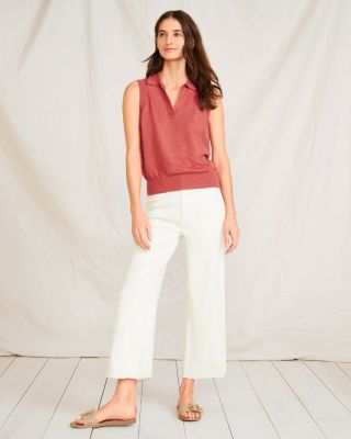 Sunray Linen Polo Sweater | Garnet Hill