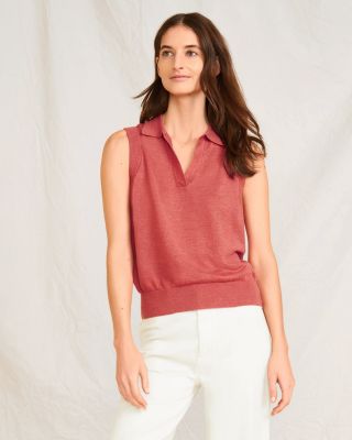 Sunray Linen Polo Sweater | Garnet Hill