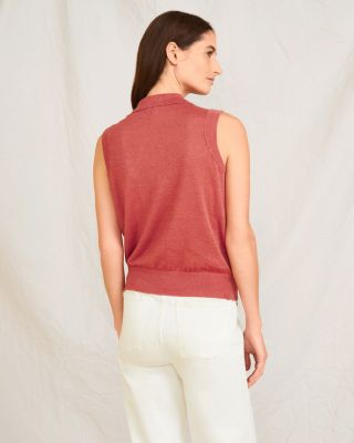 Sunray Linen Polo Sweater | Garnet Hill