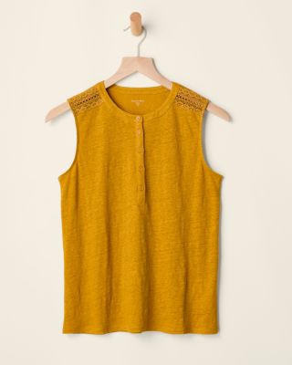 Ivy Organic-Linen Tank | Garnet Hill
