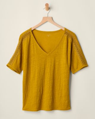 Abilene Organic-Linen Tee | Garnet Hill