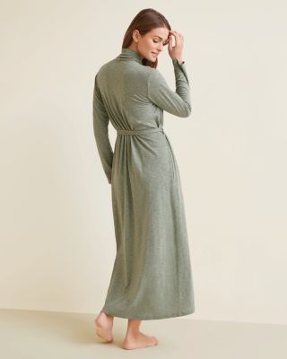 Oasis Knit Drape-Front Robe | Garnet Hill