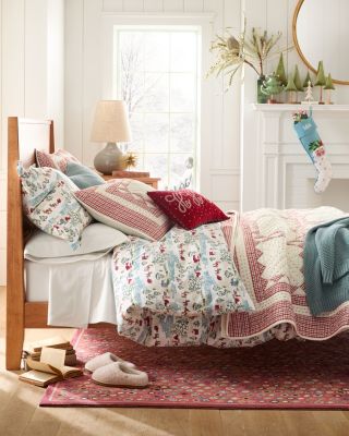 Snowy Sleigh Ride Organic-Cotton Flannel Sheet Set | Garnet Hill