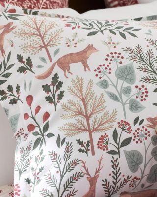 Woodland Winter Organic-Cotton Flannel Sham | Garnet Hill
