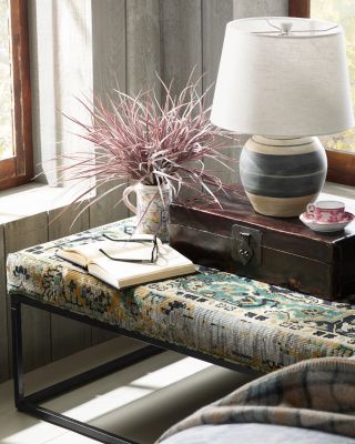 Hand-Knotted Rug Bench | Garnet Hill