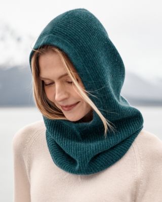 Cashmere Hooded Infinity Scarf | Garnet Hill