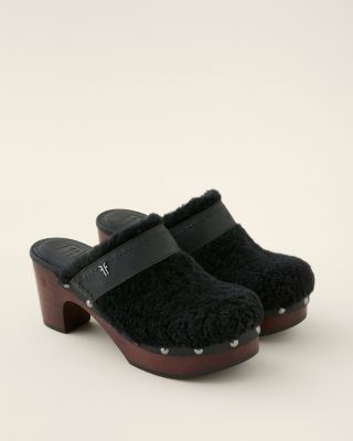 Frye Jessica Shearling Clogs | Garnet Hill