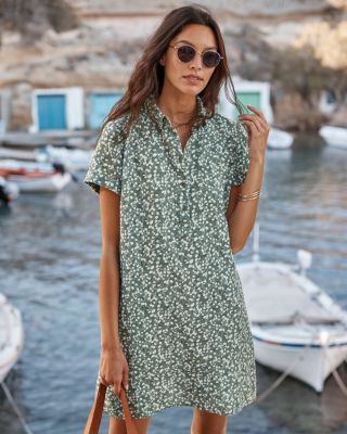 Linen Relaxed Popover Shirtdress | Garnet Hill