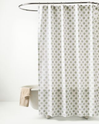 Mini-Print Organic-Cotton Shower Curtain | Garnet Hill