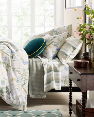 Sun-Washed Stripe Relaxed-Linen Sheet Set | Garnet Hill